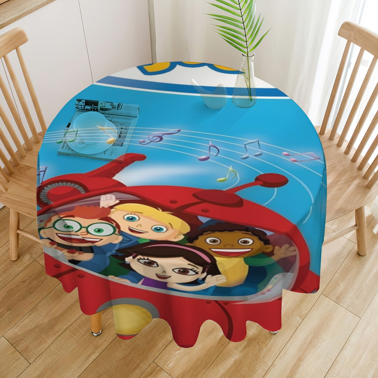 The Little Einsteins square tablecloth has an iconic print, fits most ...