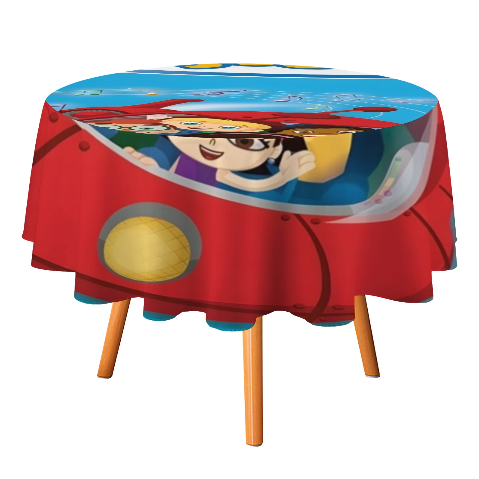 The Little Einsteins square tablecloth has an iconic print, fits most ...
