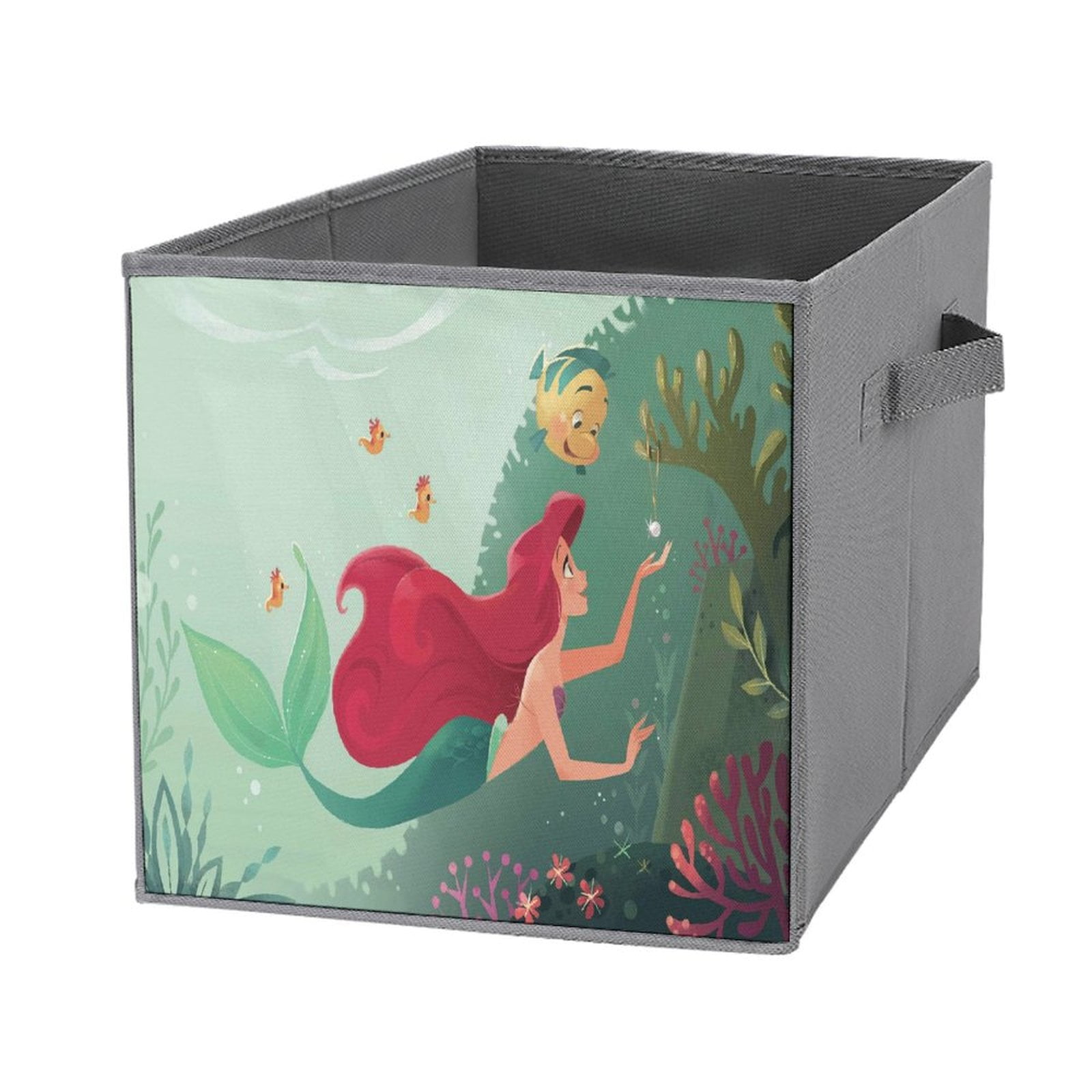 The Little Mermaid Ariel Collapsible Storage Cubes with Handles, Fabric ...