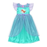 The Little Mermaid Ariel Toddler Girls Fantasy Gown Nightgown Pajamas ...