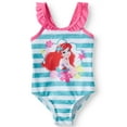 The Little Mermaid Baby Girl Ruffle One-Piece Swimsuit - Walmart.com