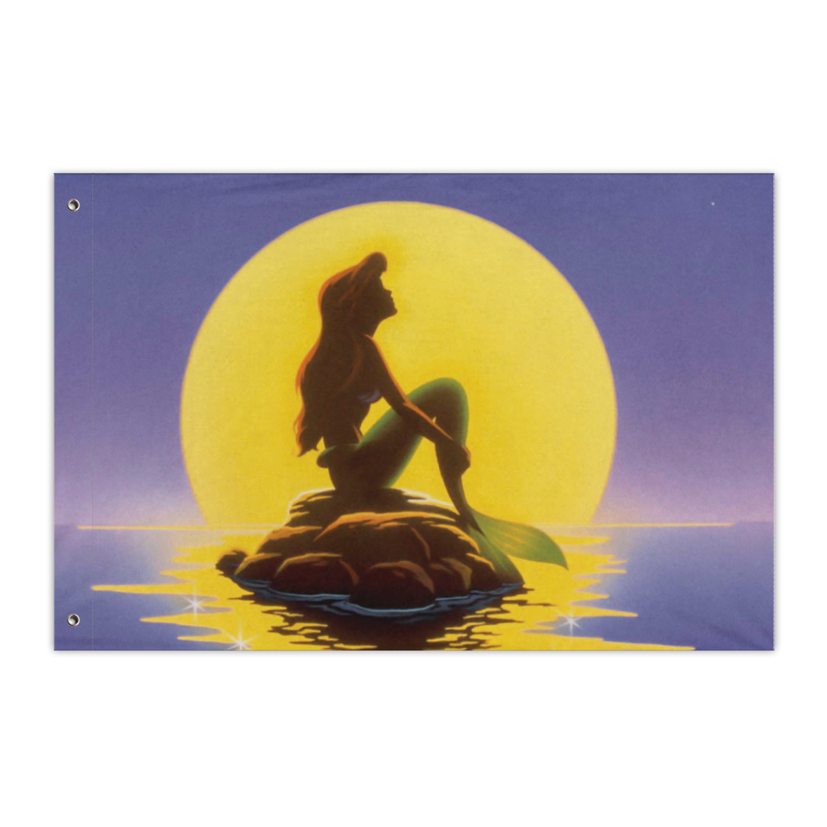 The Little Mermaid Cartoon 2×3 ft Face Flag - Vivid Color and Fade ...