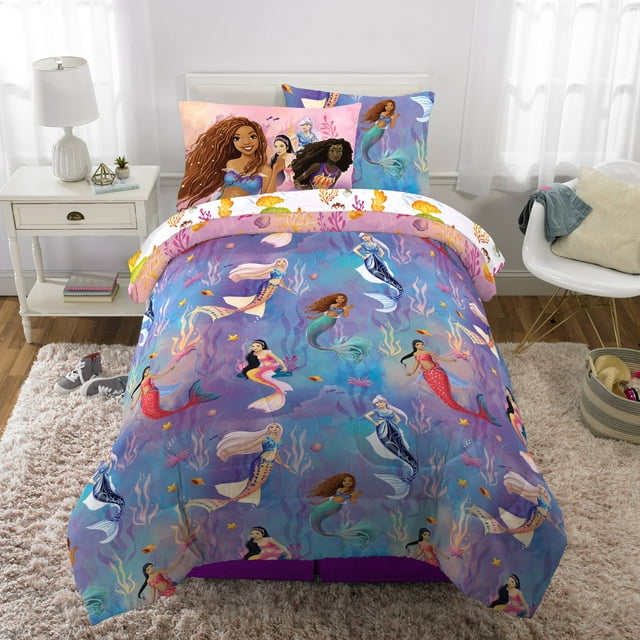 Disney's Ariel The Little Mermaid Kids Twin Bedding Set with Comforter ...