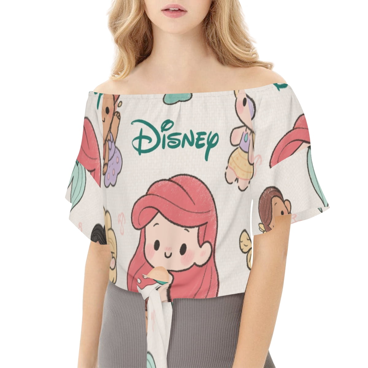 The Little Merm×aid Women's Short-Sleeved Sexy Slim-Fitting Top ...