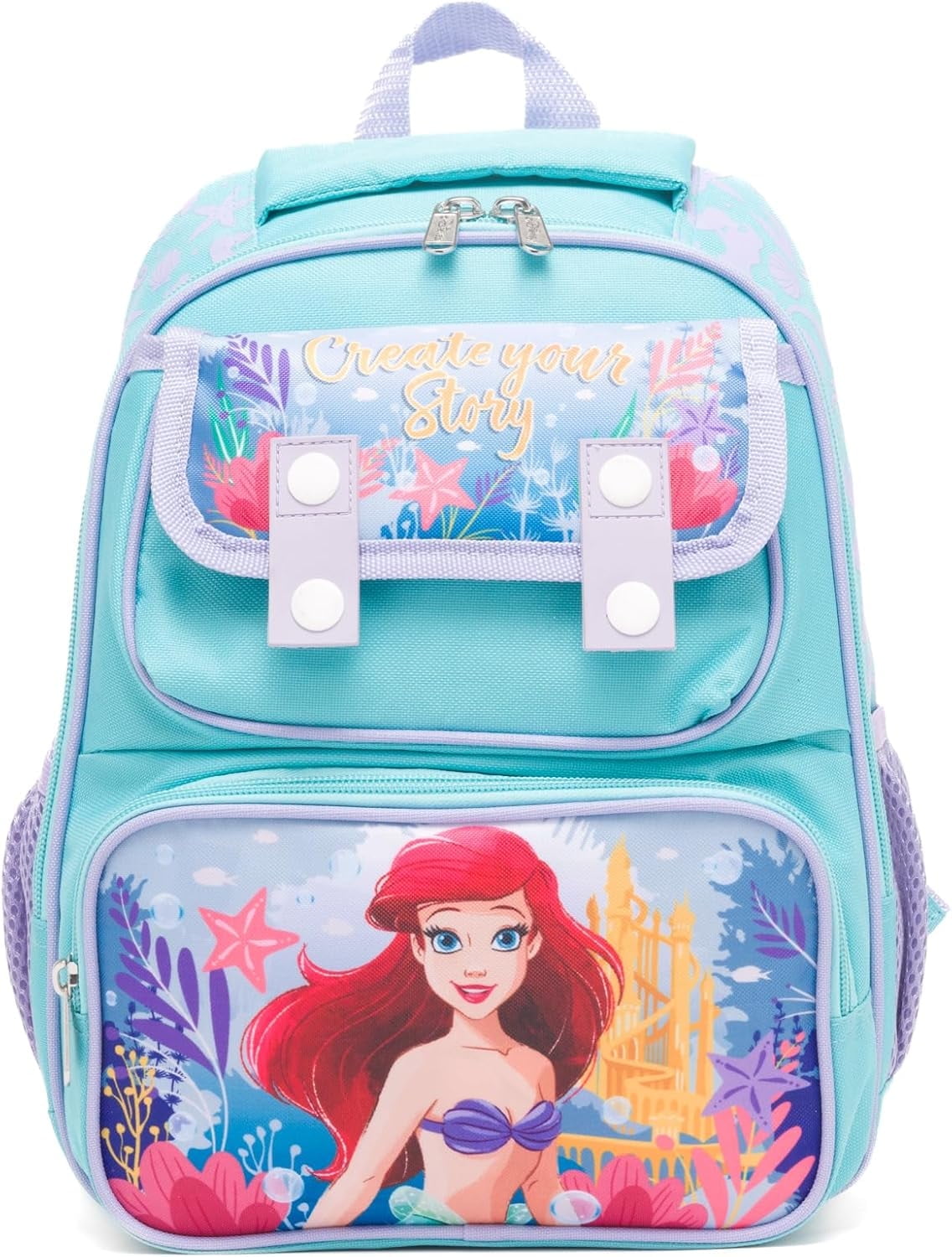 Ruz The Little Mermaid Ariel 12 Inch Backpack with Padded Back and ...