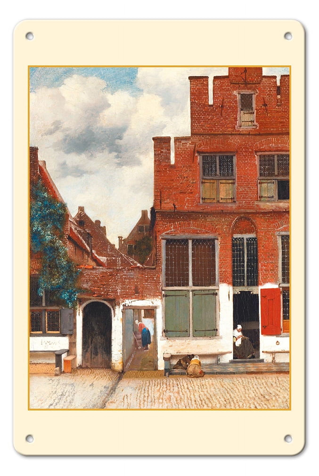 The Little Street - From an Original Color Painting by Johannes Vermeer ...