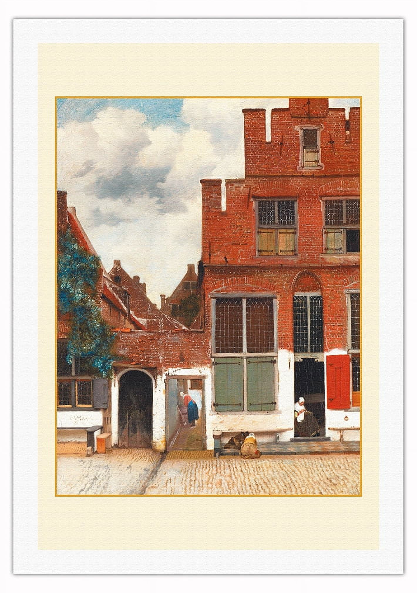 The Little Street - From an Original Color Painting by Johannes Vermeer ...