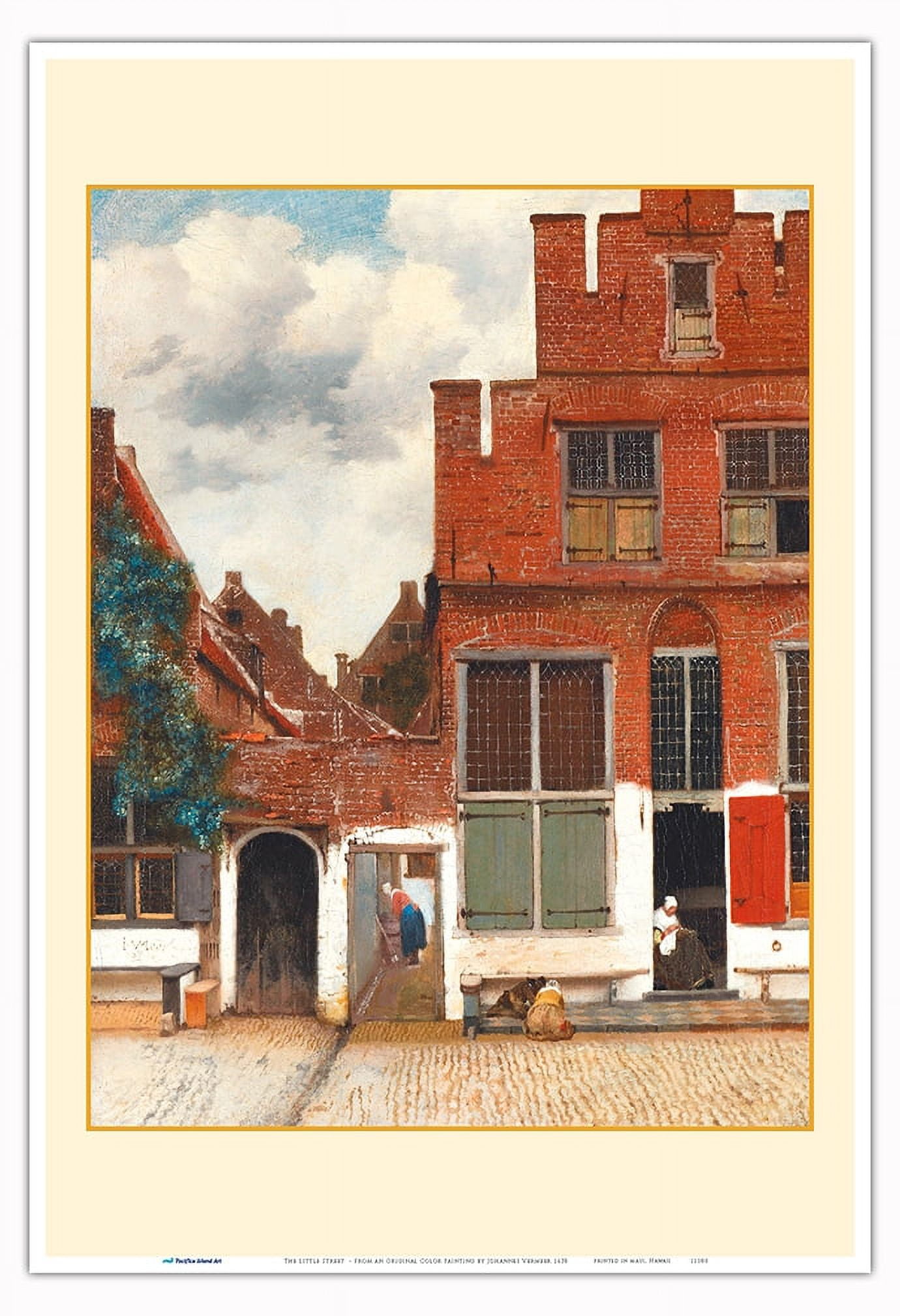 The Little Street - From an Original Color Painting by Johannes Vermeer ...
