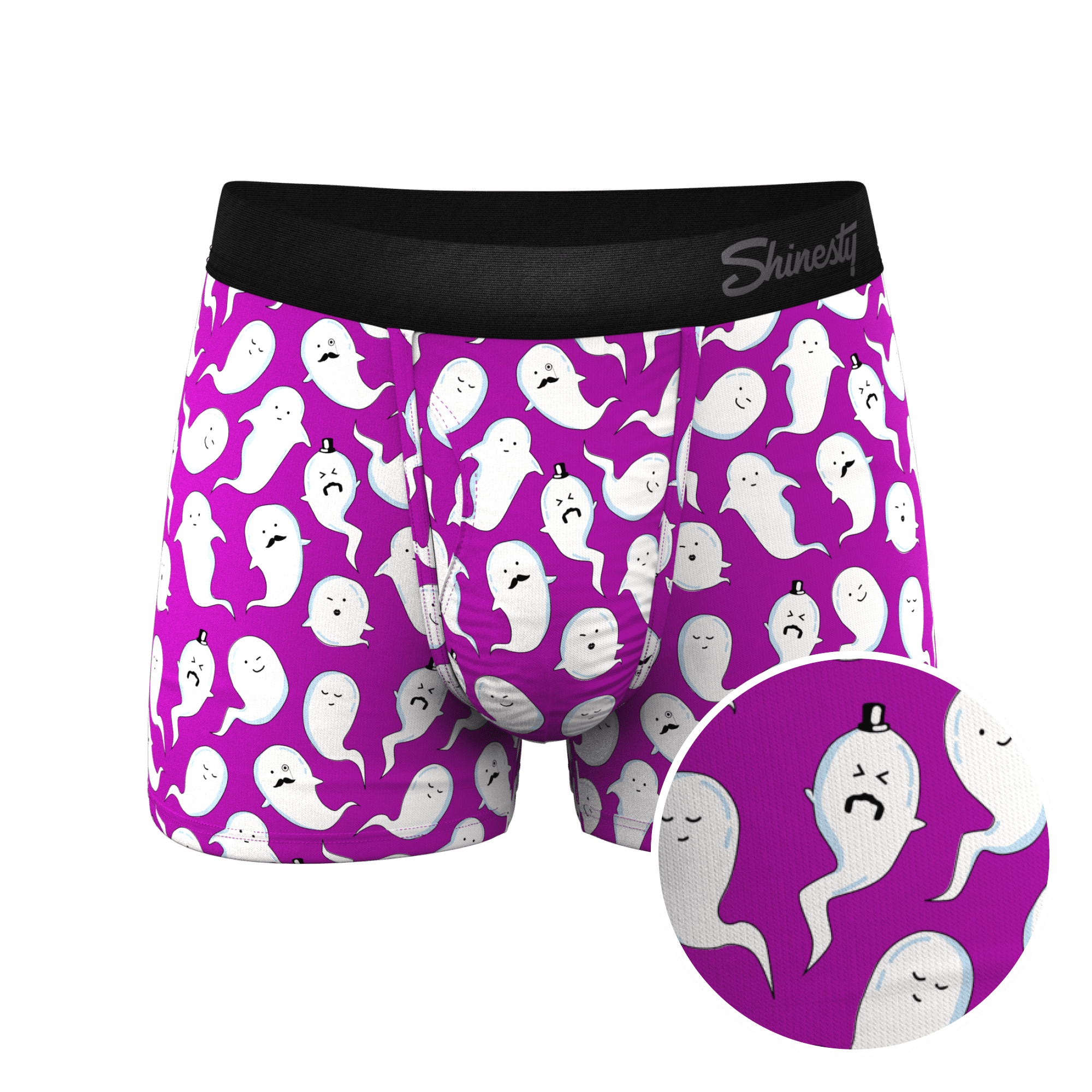 The Little Swimmers - Shinesty Ghost Print Ball Hammock Pouch Trunks ...
