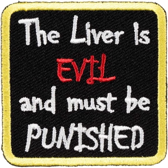 The Liver Is Evil Must Be Punished Patch, Funny Patches - Walmart.com