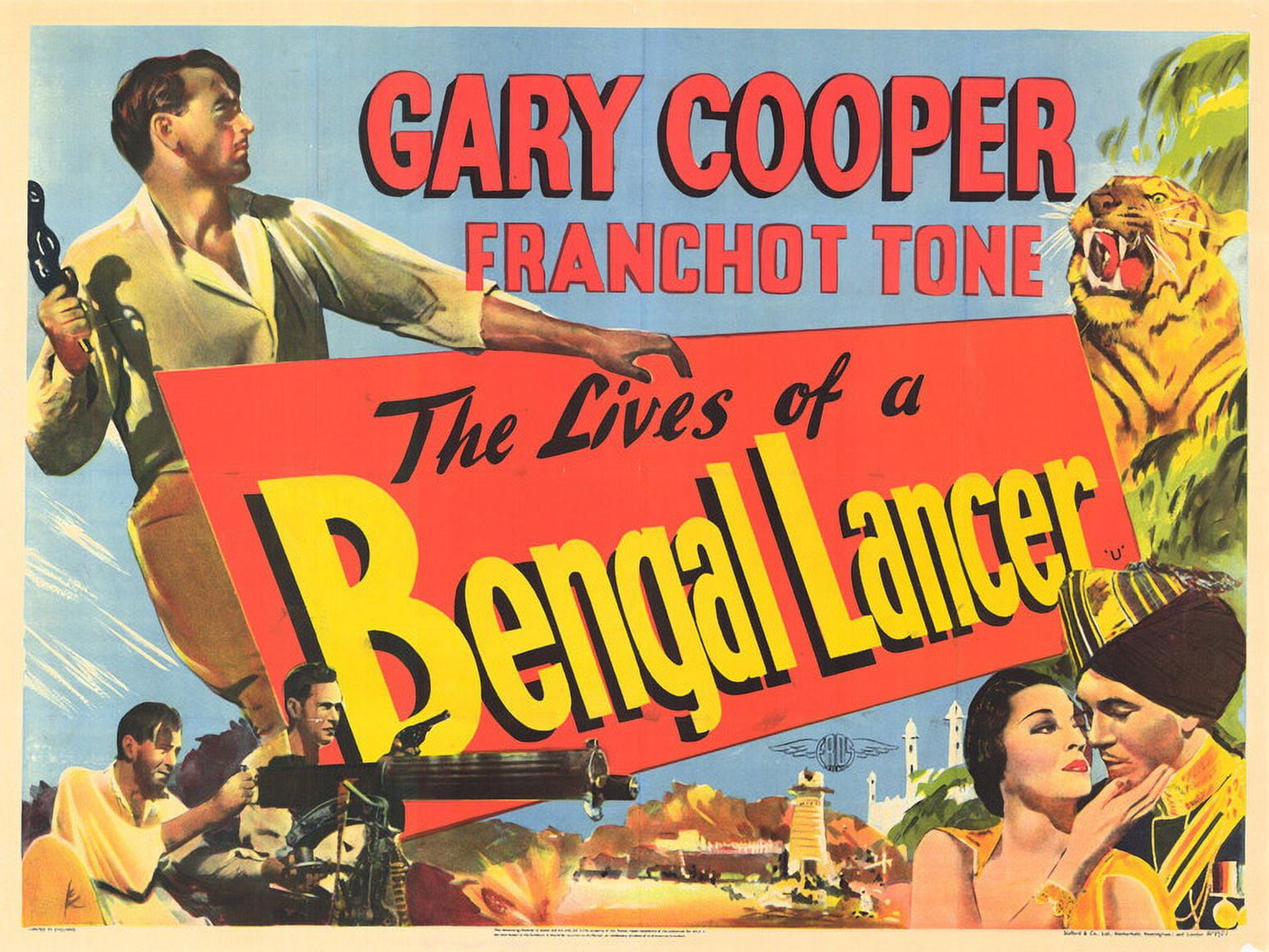 The Lives of a Bengal Lancer - movie POSTER (Style B) (11" x 17") (1935 ...