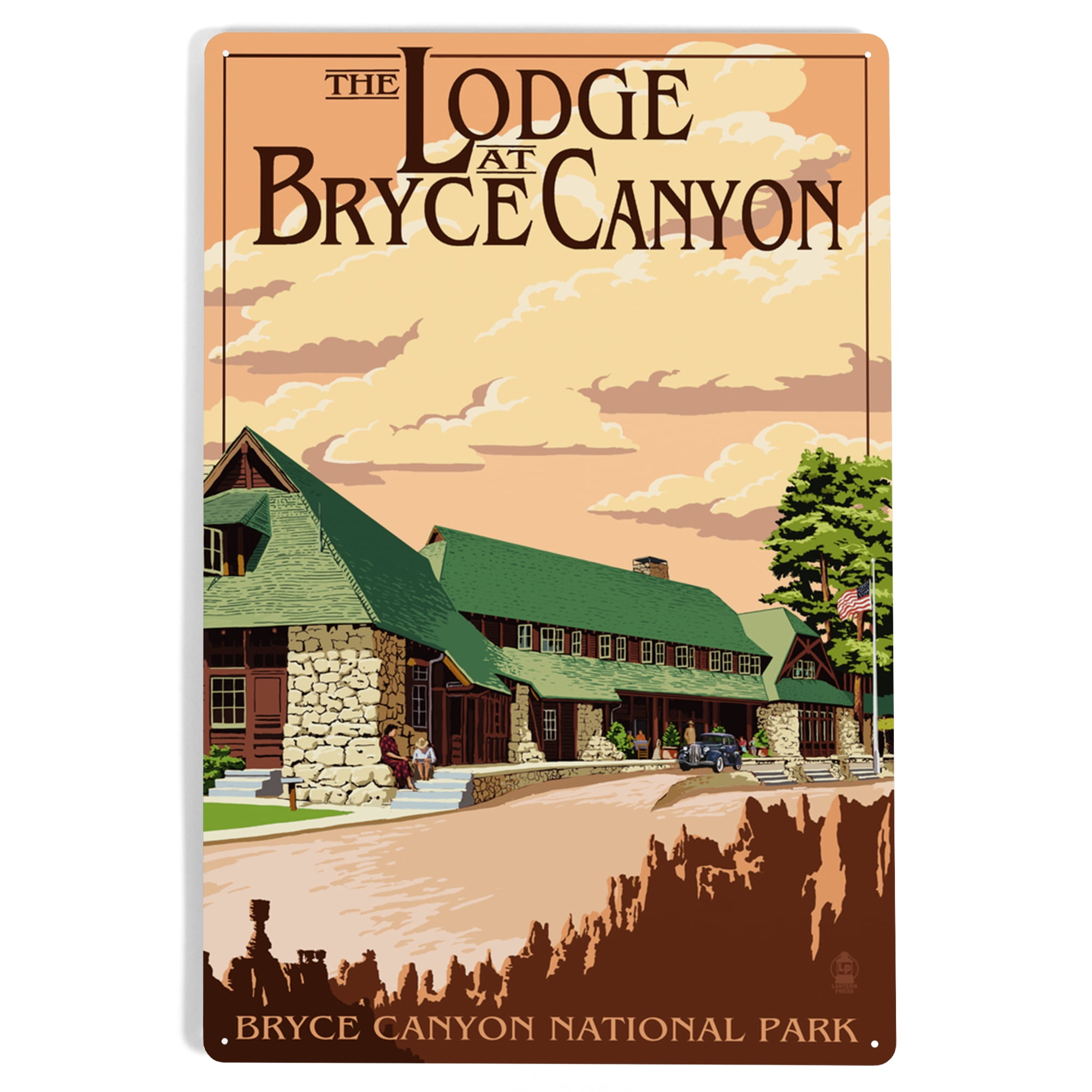 The Lodge at Bryce Canyon, Utah (12x18 Aluminum Art, Indoor Outdoor ...