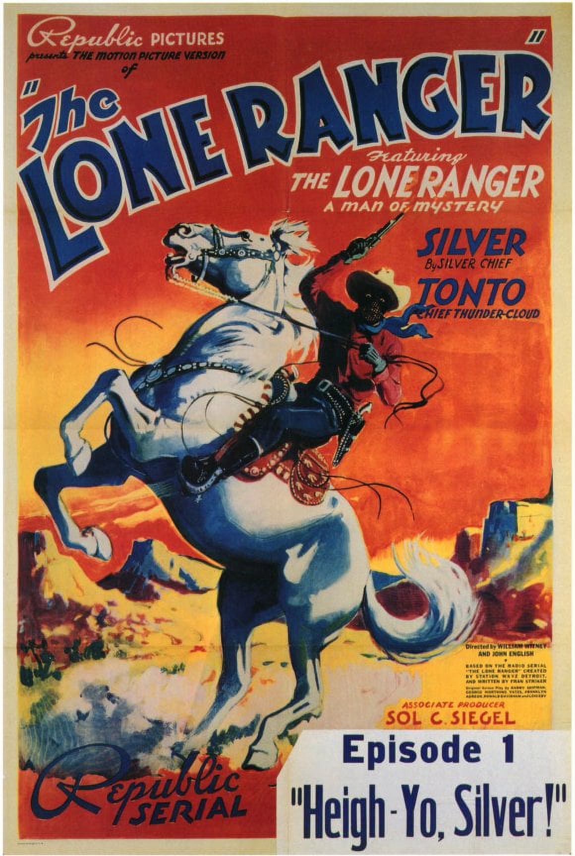 The Lone Ranger (1938) 11x17 Movie Poster - Walmart.com
