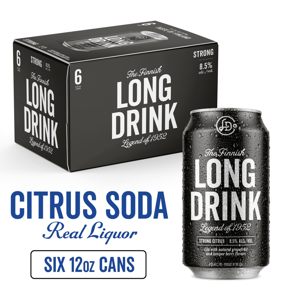 The Long Drink Company Strong Cocktail, 6 Pack 355 ml Cans, ABV 8.50% ...