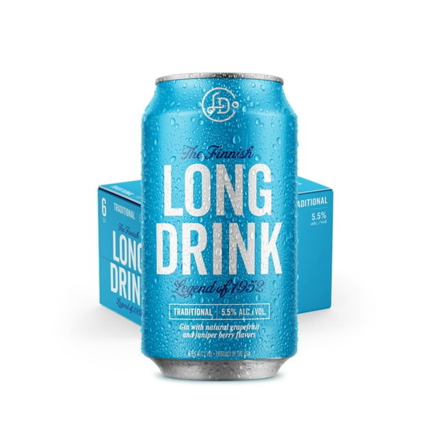 The Long Drink Company Traditional Cocktail, 6 Pack 355 ml Cans, 6% ABV ...