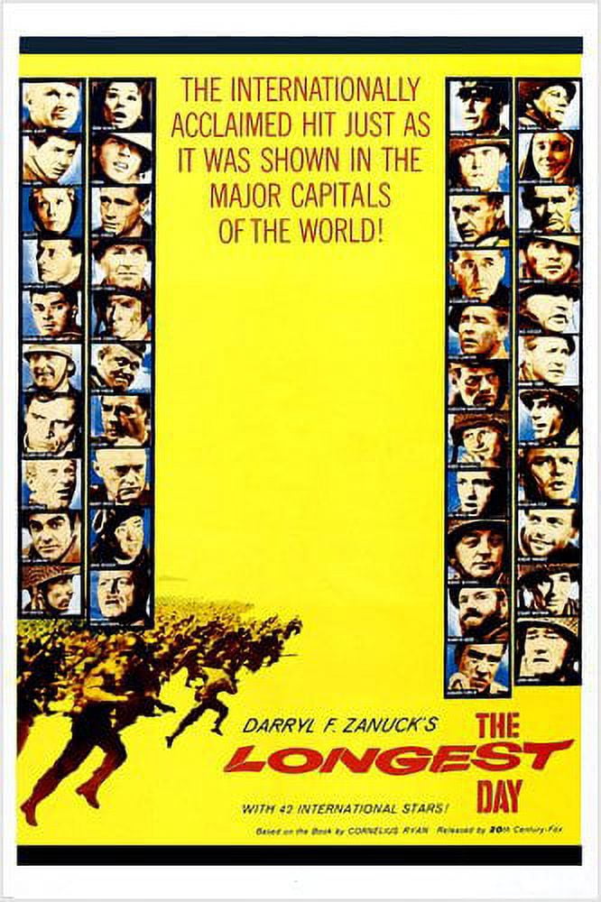 The Longest Day Movie Poster John Wayne Huge International Cast 20x30 ...