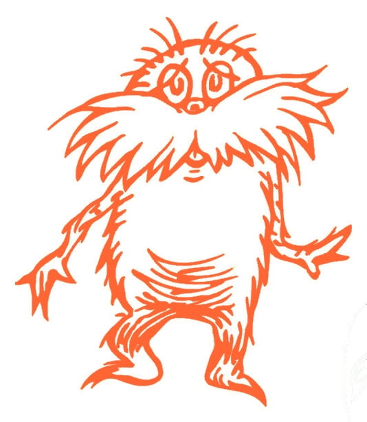 The Lorax Orange 6 Inch Professional Sticker for Truck, Car, Tumbler ...