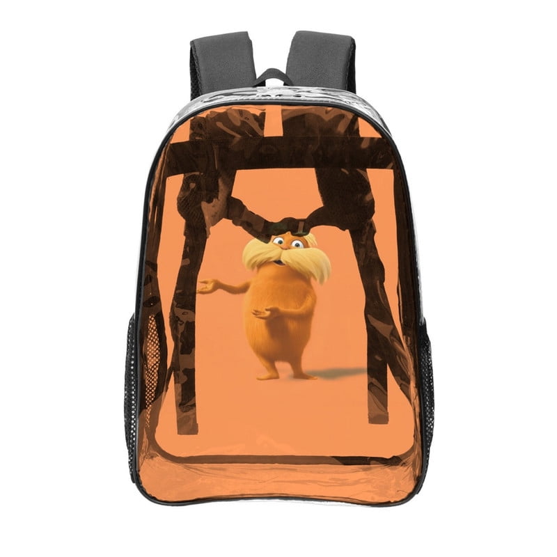 The Lorax Pattern Transparent Backpack Lightweight And fashionable ...