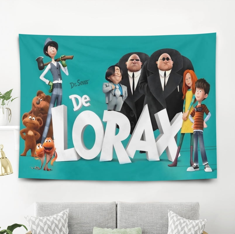 The Lorax Pattern Wall Hanging 50*60 Inches High-Quality Peach Skin ...