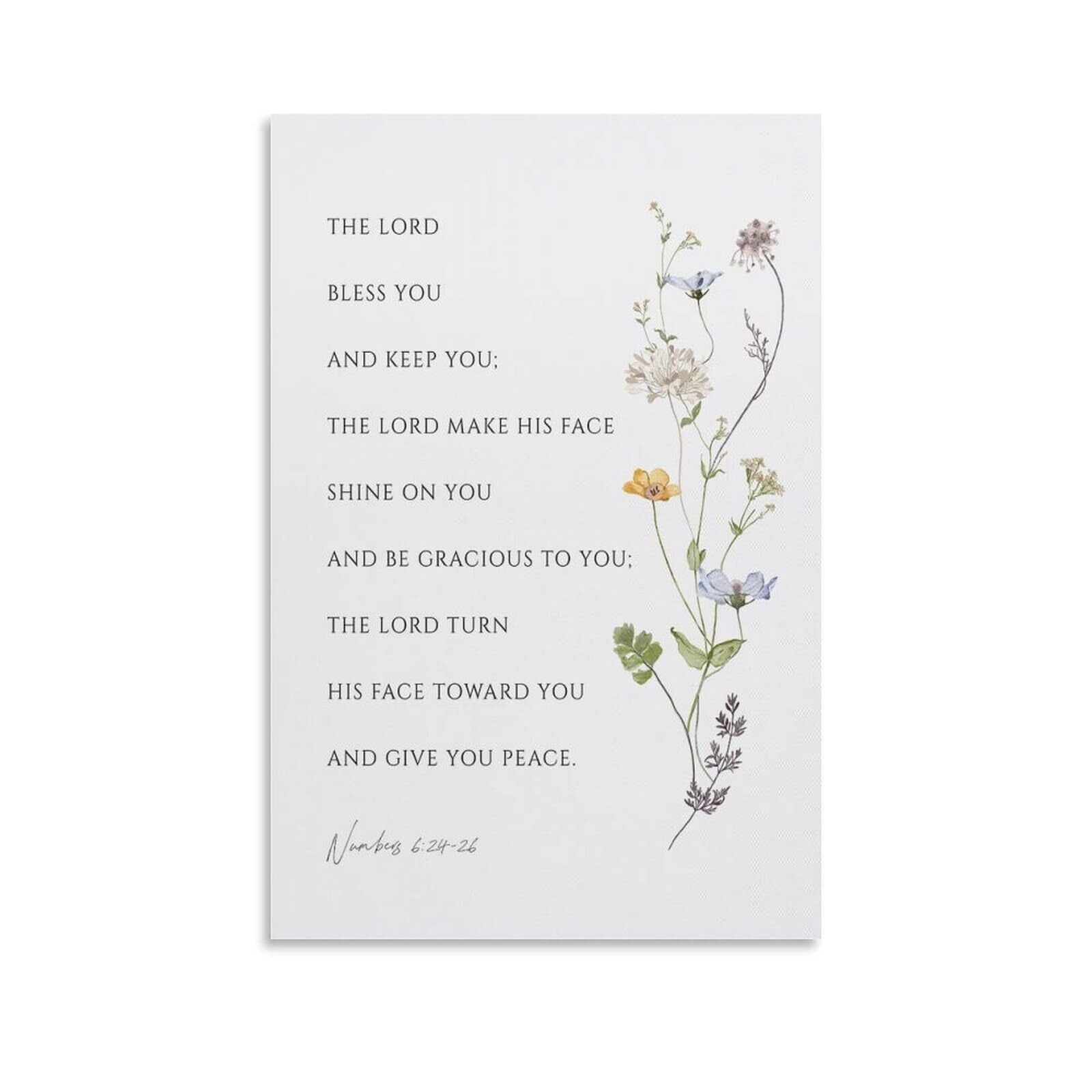 The Lord Bless You And Keep You Numbers 6 24-26 Bible Verse Poster (3 ...