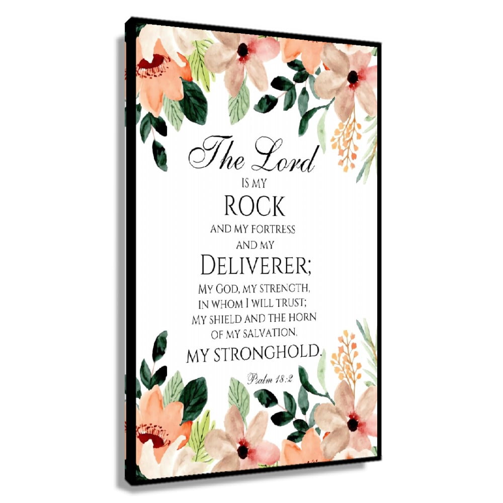 The Lord Is My Rock Print Psalm 182 Print Inspirational Verse Printable ...