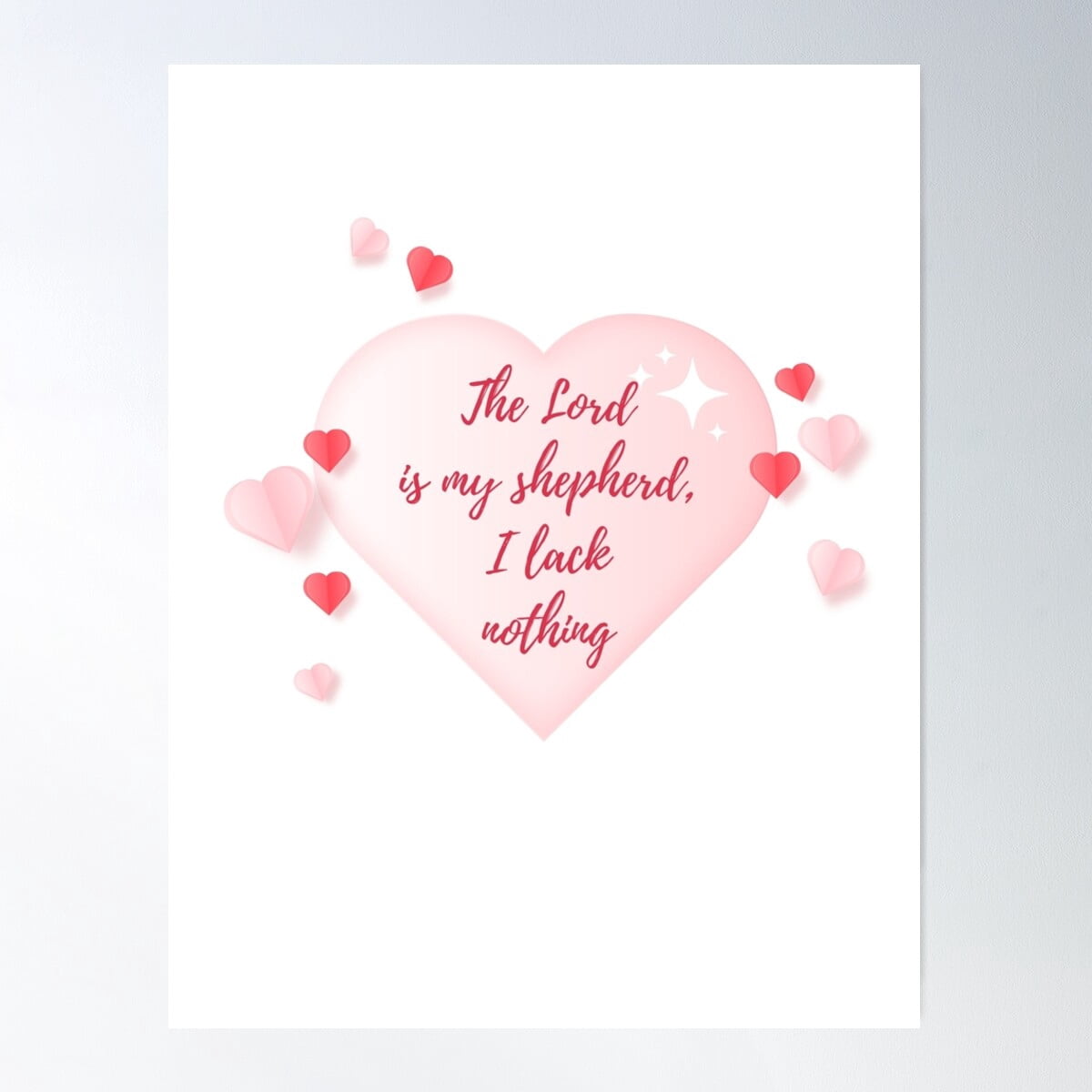 The Lord Is My Shepherd I Lack Nothing Poster Wall Art, Modern Wall ...