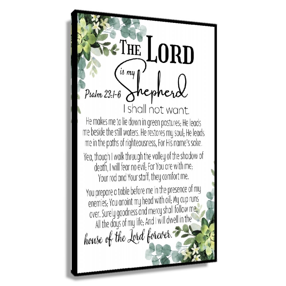 The Lord Is My Shepherd - Psalm 231-6 Print Christian Printable Wall ...