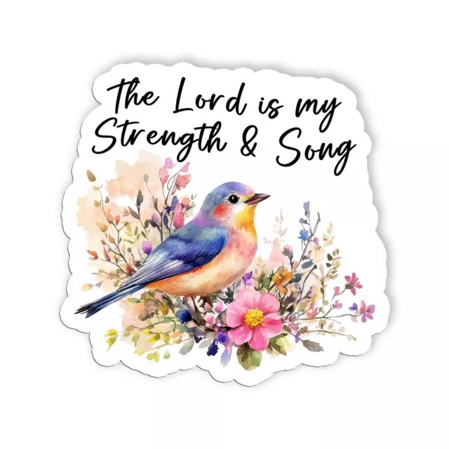 The Lord Is My Strength Sticker Bible Faith Sticker Religious Quote ...
