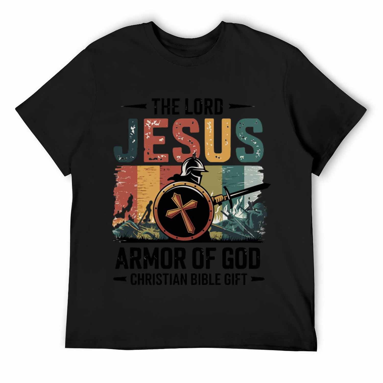 The Lord Jesus Armor Of God Cross Faith Christian Bible Gift Black ...
