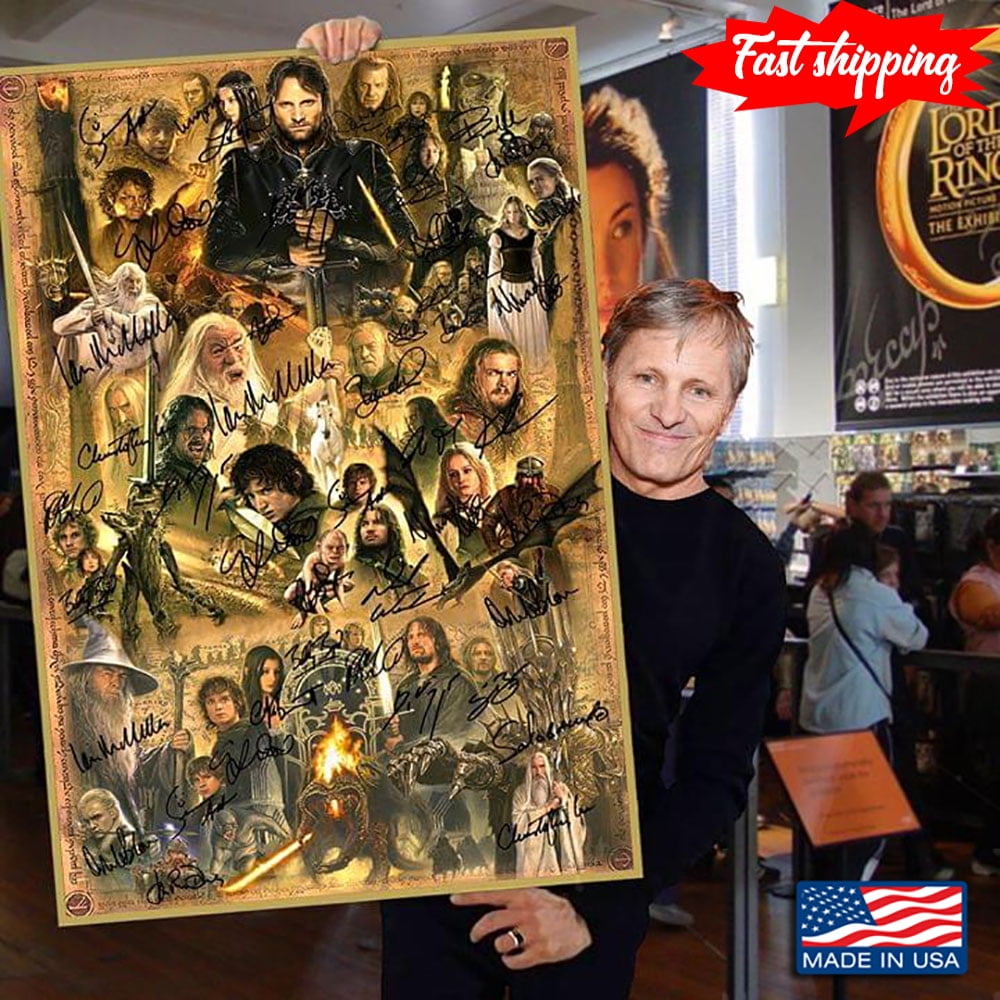 The Lord Of The Rings Characters With Signatures 16 x 24 Inch Poster ...