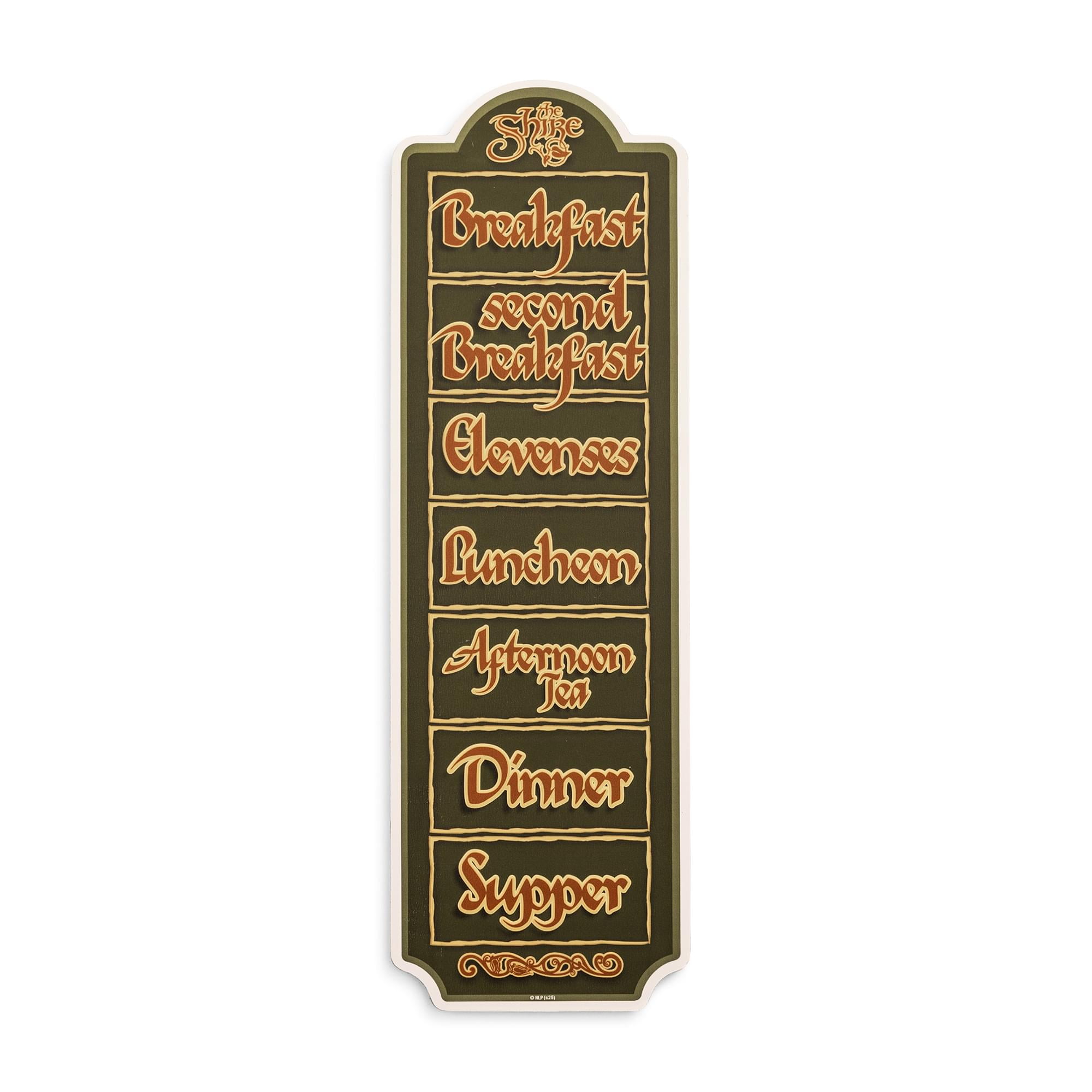 The Lord Of The Rings Hobbit Daily Schedule Wooden Sign | 20 x 6 Inches ...