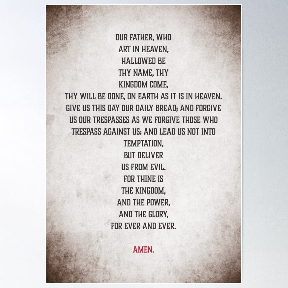 The Lord'S Prayer Poster Wall Art, Modern Wall Decor For Living Room ...