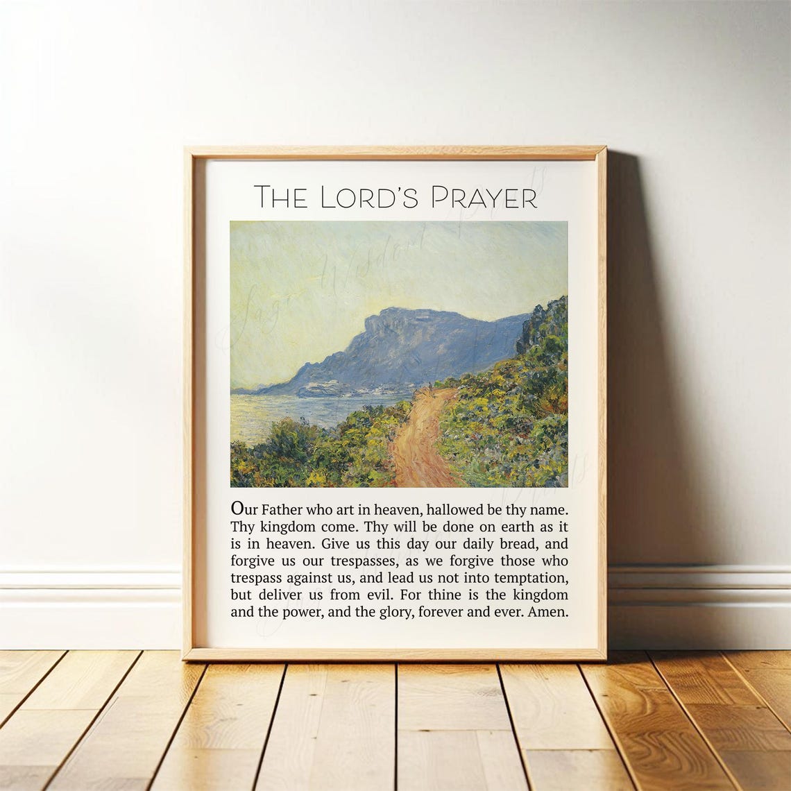 The Lord'S Prayer Print, Our Father Who Art In Heaven, Christian Wall ...