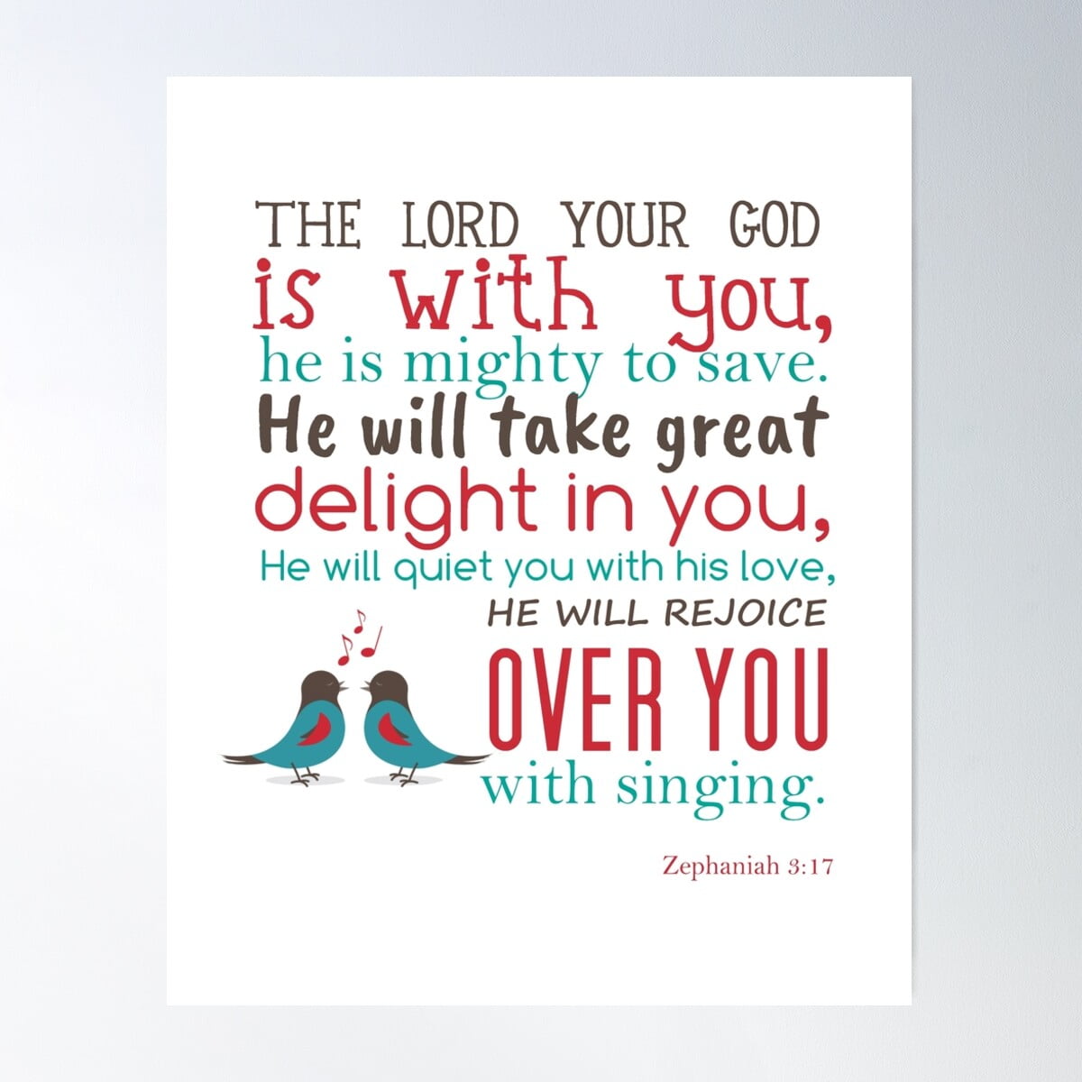 The Lord Your God Is With You Poster Wall Art, Modern Wall Decor For ...