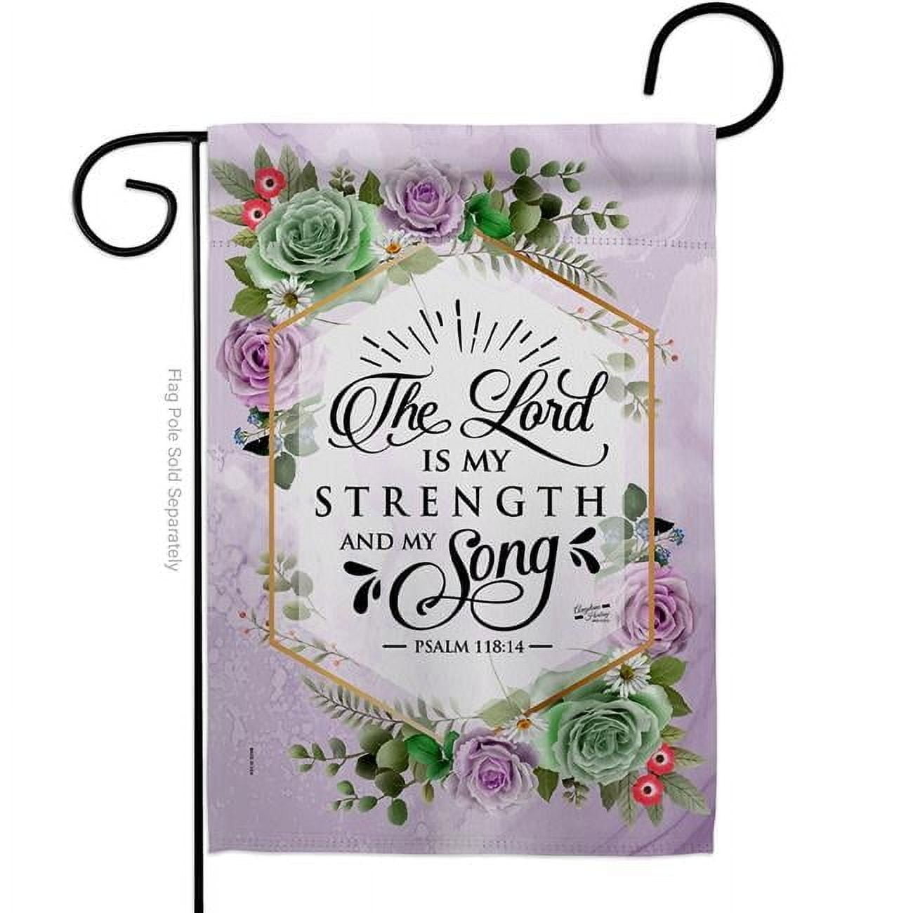 The Lord is My Stength Religious Bible Verses Double-Sided Decorative ...
