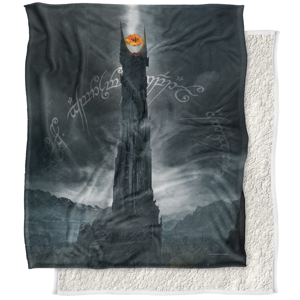 The Lord of The Rings Blanket, 50'x60' Barad-Dur Dark Tower Silky Touch ...