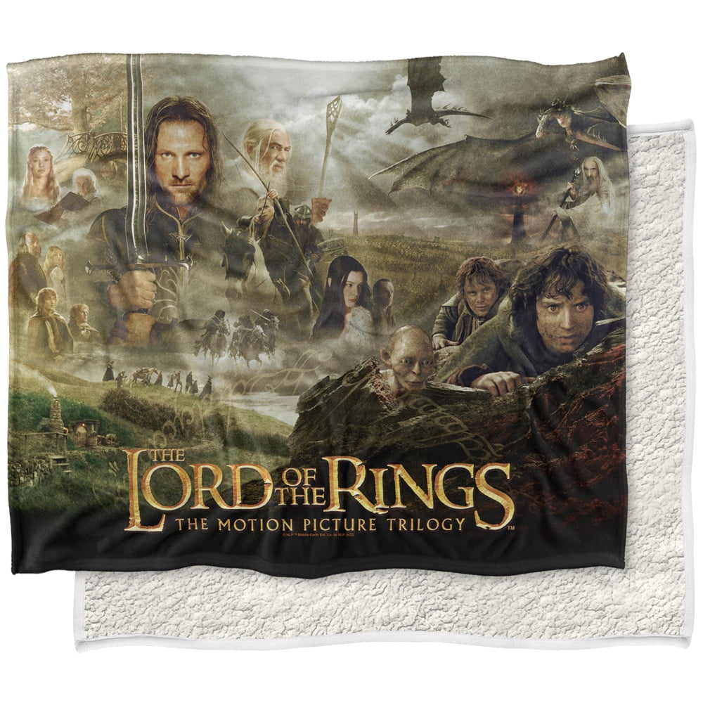 The Lord of The Rings Blanket, 50'x60' Trilogy Poster Silky Touch ...