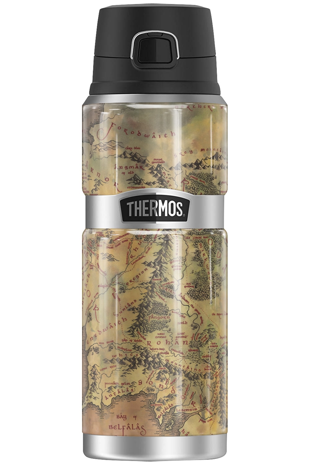 The Lord of The Rings Map of Middle Earth THERMOS STAINLESS KING ...