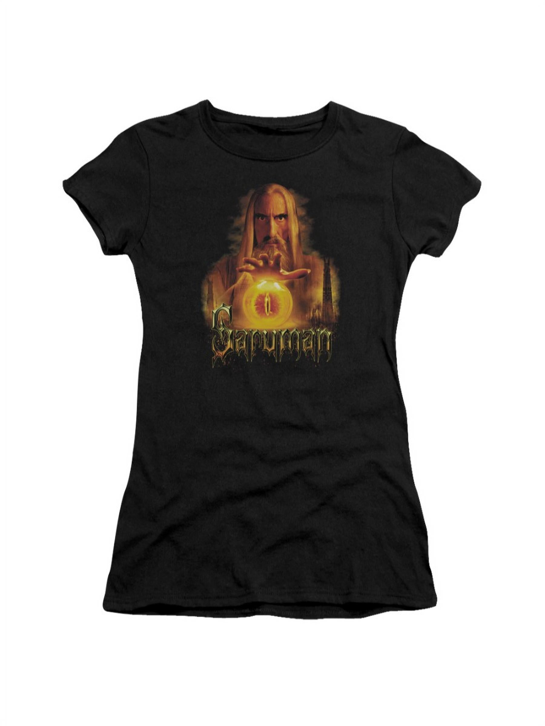 The Lord of The Rings Movie Saruman Sauron Palantir Juniors Sheer T ...