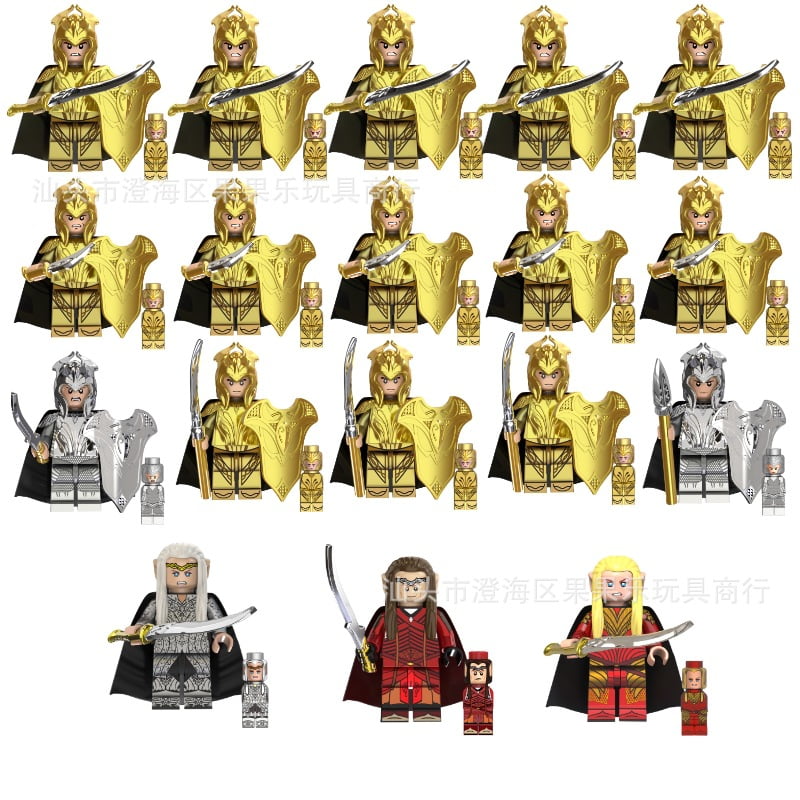 The Lord of the Rings 18PCS Minifigure Set – Elf King Legion, DIY ...