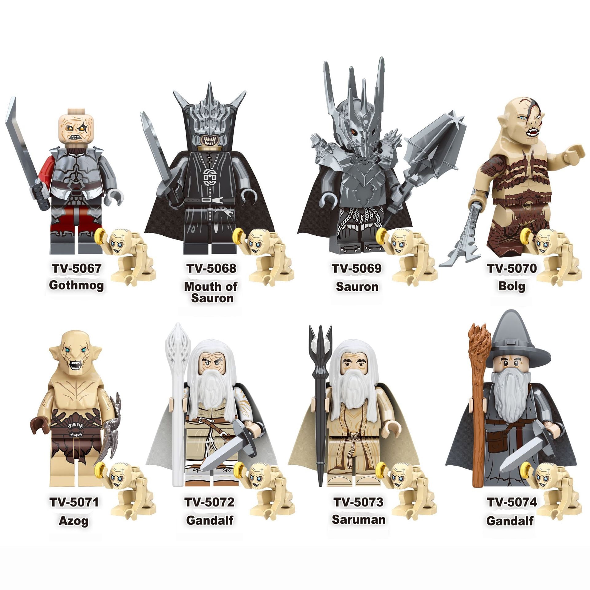 The Lord of the Rings Custom Building Block X 8 Set C - Walmart.com