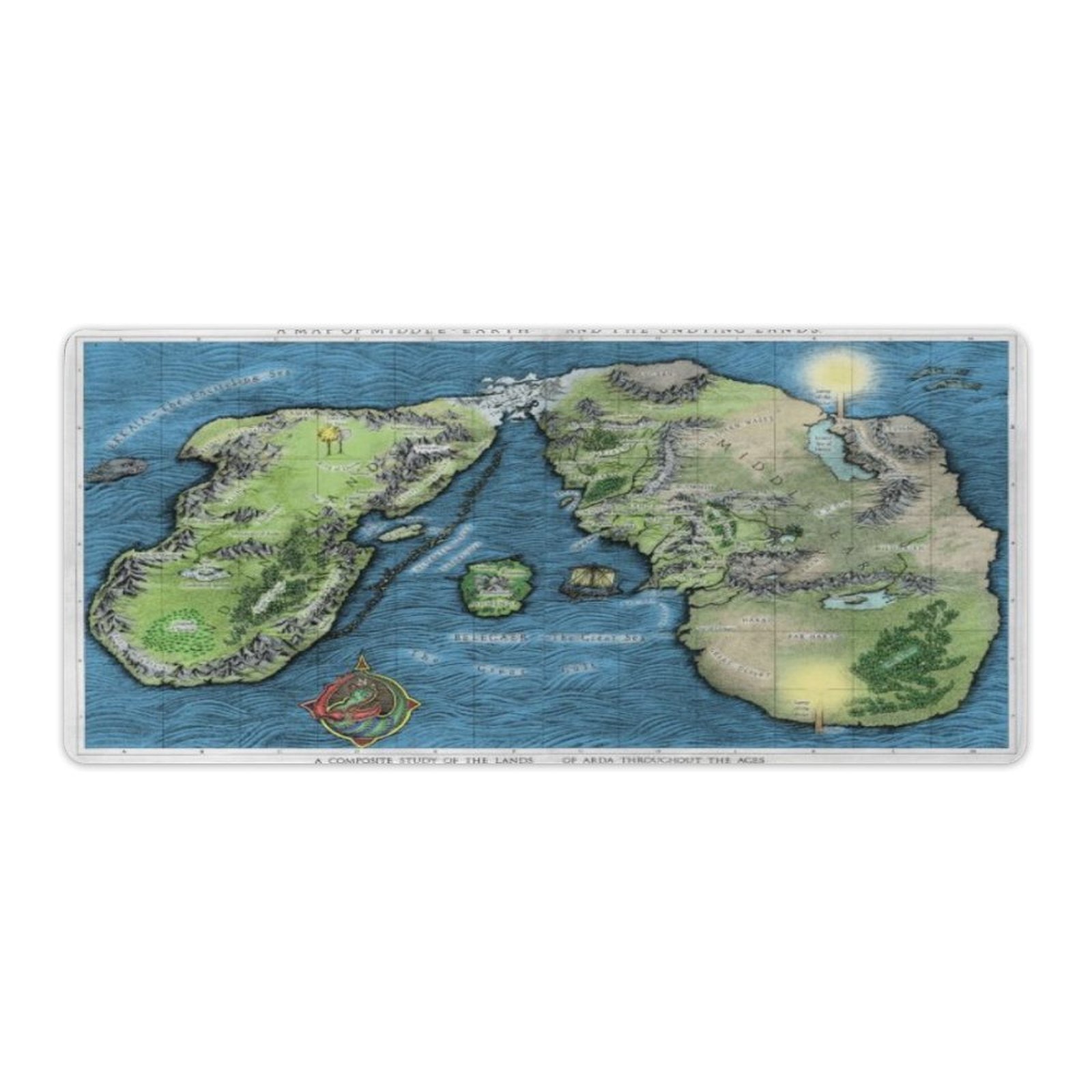 The Lord of the Rings Elf Mouse Pad Sizes Tolkien Middle Earth The ...