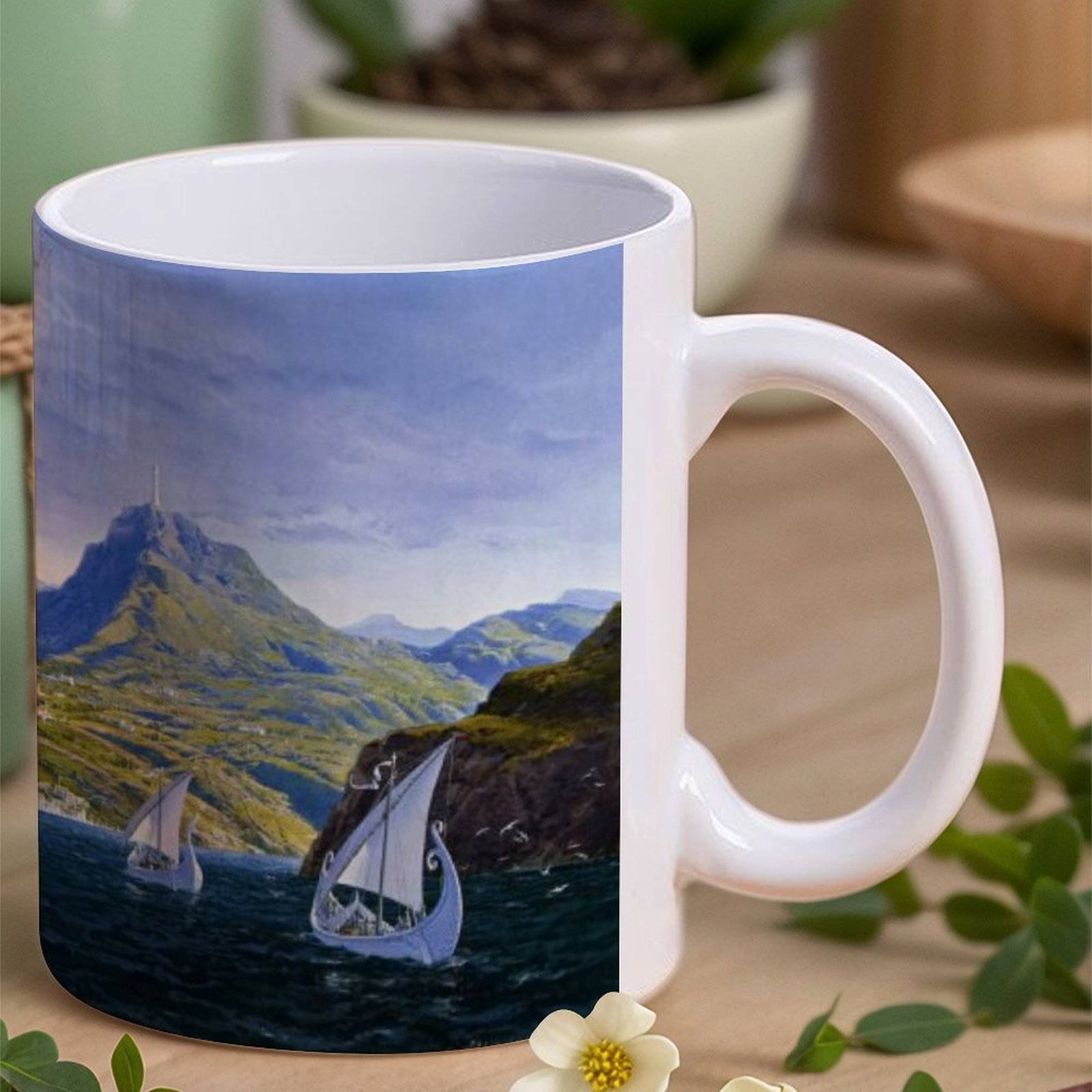 The Lord of the Rings Hobbit Custom Mugs Elves Landscape,11 oz Mug 90s ...
