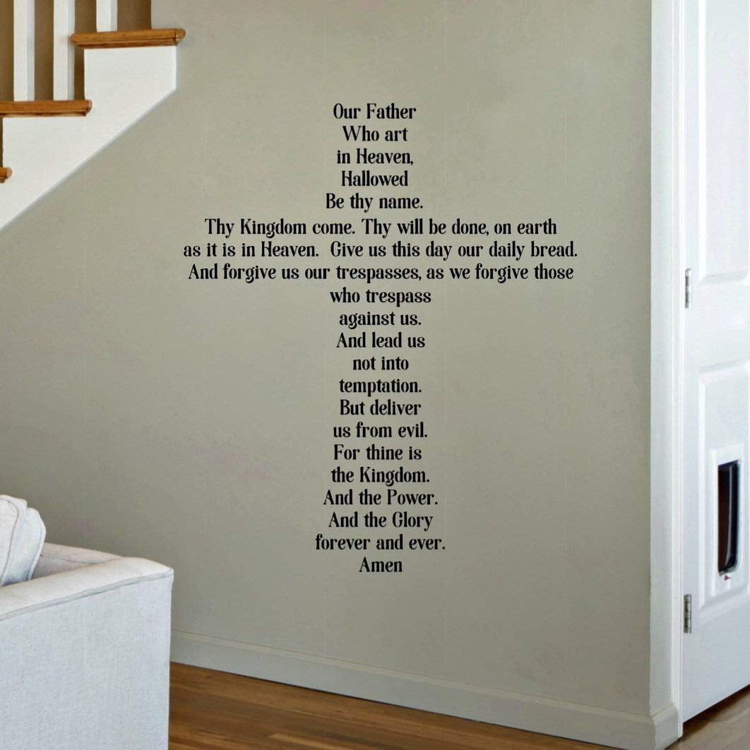 The Lord's Prayer Decal, Our Father Prayer Wall Decor, Scripture Quotes ...