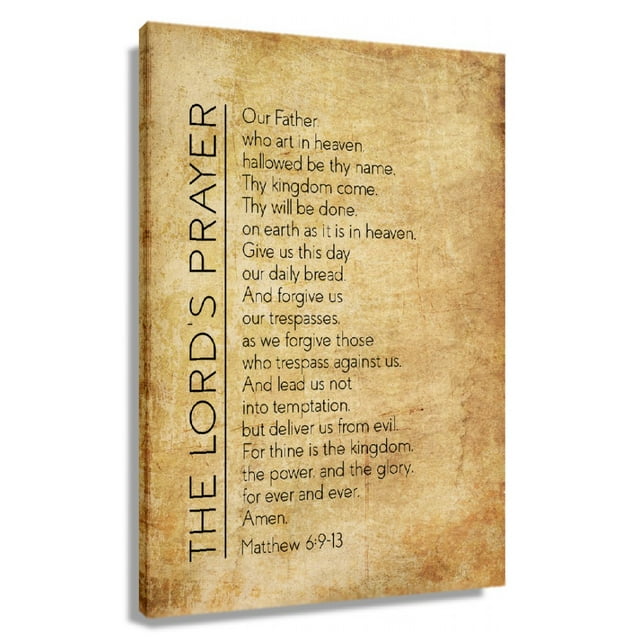 The Lord's Prayer Matthew 6 9-13 Bible Quote Wall Art Scripture Posters ...