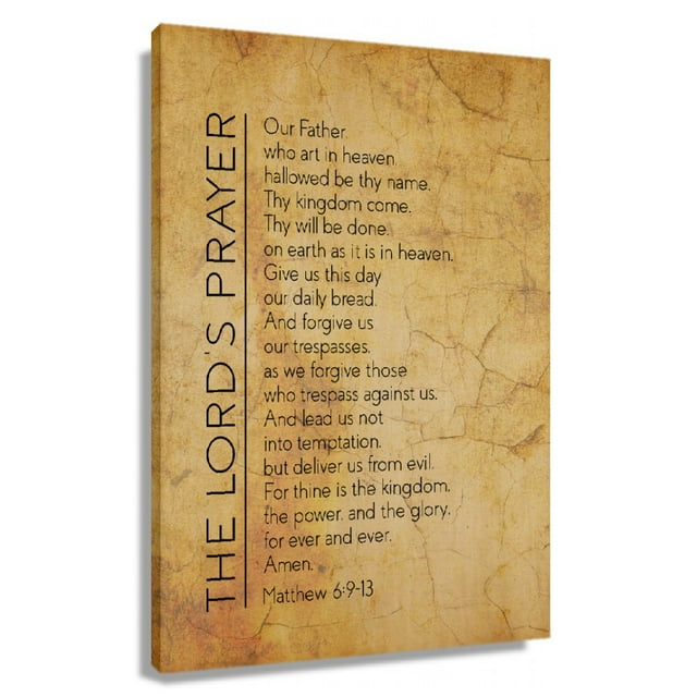 The Lord's Prayer Matthew 6 9-13 Bible Scripture Wall Art Bible Poster ...