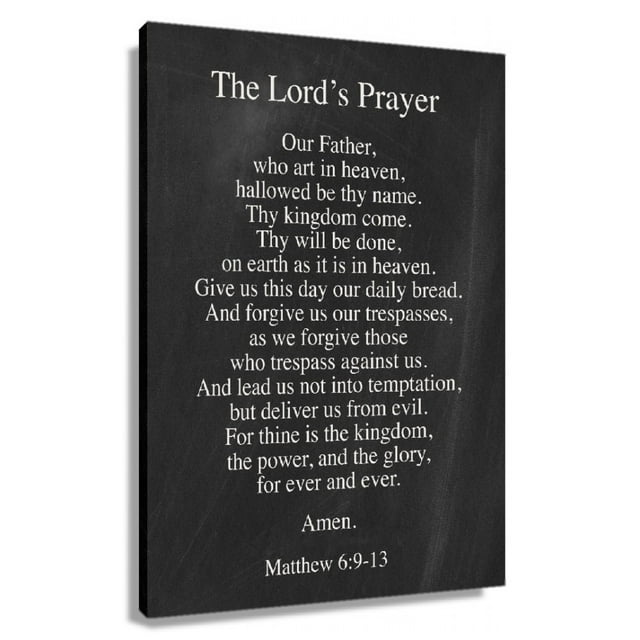 The Lord's Prayer Matthew 6 9-13 Wall Art Bible Verse Poster Kitchen ...