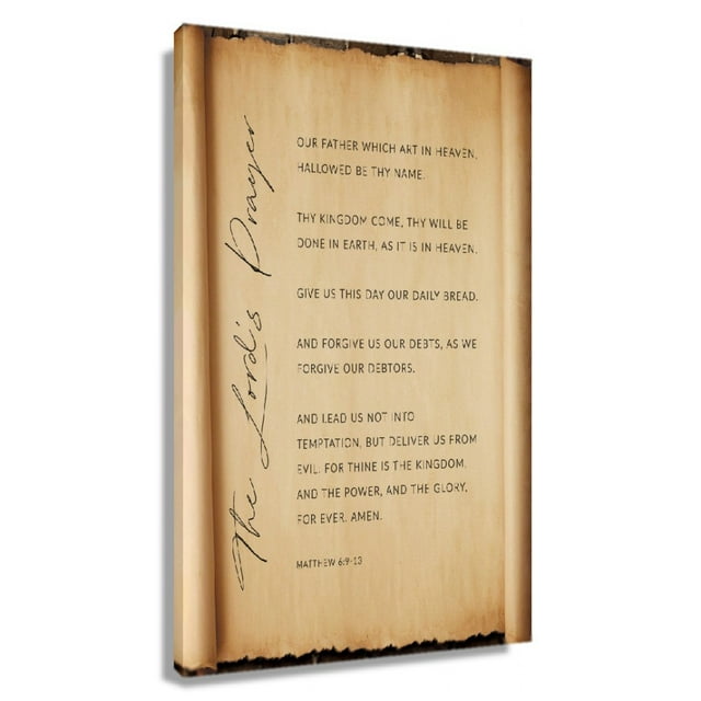 The Lord's Prayer Matthew 6 9-13 Wall Art Bible Verse Poster Printing ...