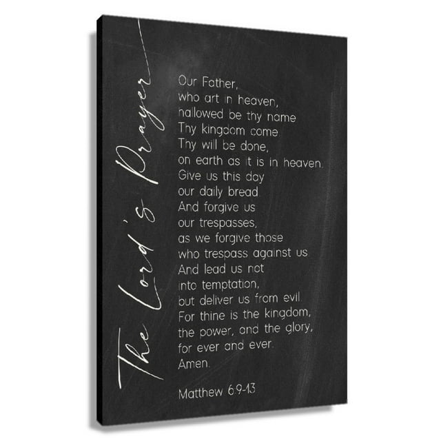 The Lord's Prayer Matthew 6 9-13 Wall Art Bible Verse Poster Prints ...