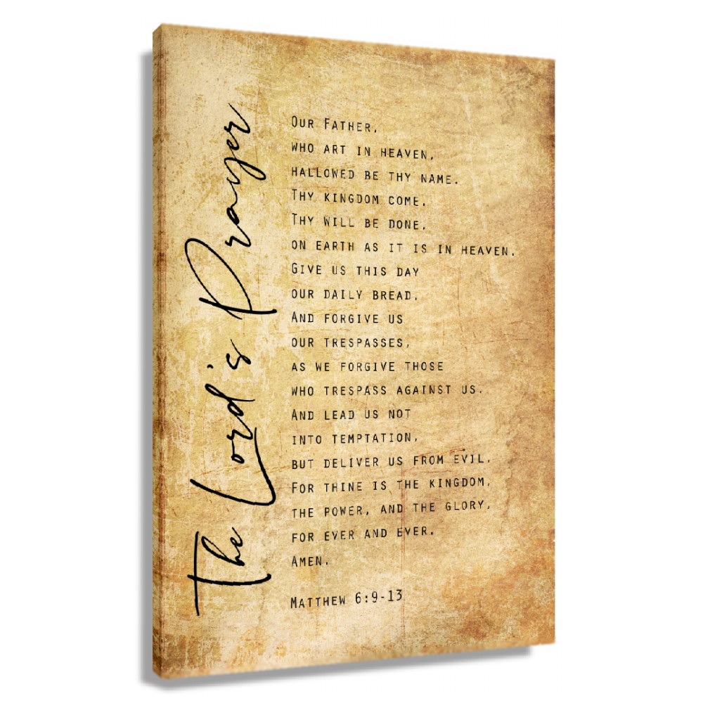The Lord's Prayer Matthew 69-13 Bible Quote Wall Art Scripture Posters ...